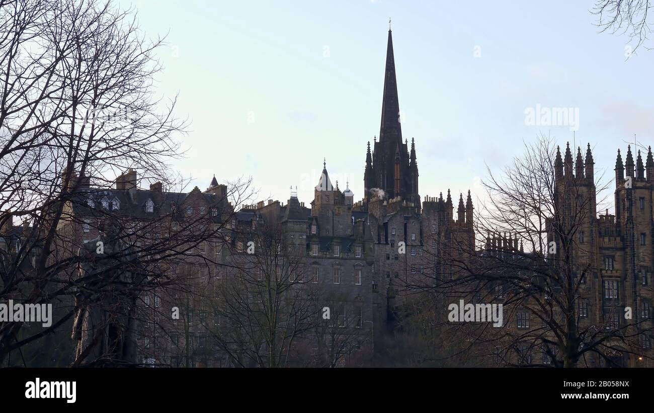 Famous Scott Monument in Edinburgh at night - EDINBURGH, SCOTLAND ...