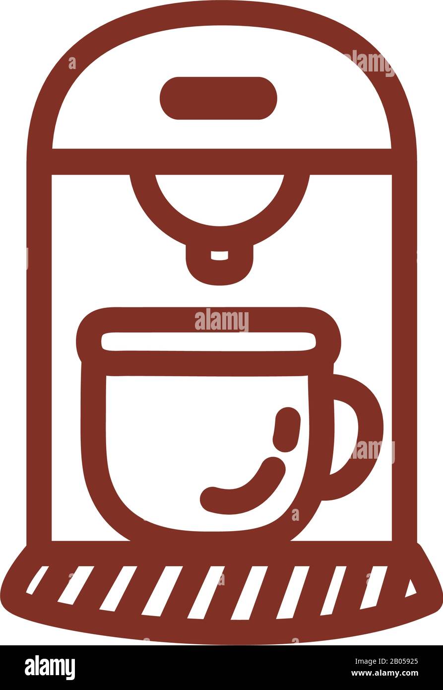 coffee dispenser machine drink line style icon Stock Vector Image & Art ...