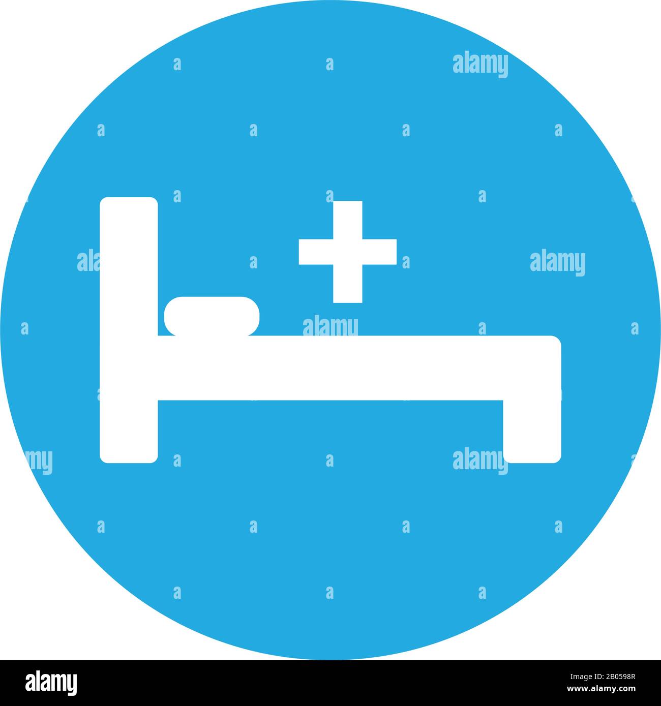 medical bed, block and flat style icon vector illustration design Stock ...