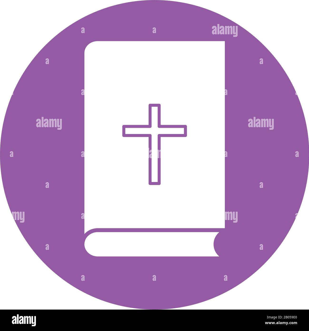 Christian and catholic bible block style icon vector design Stock ...