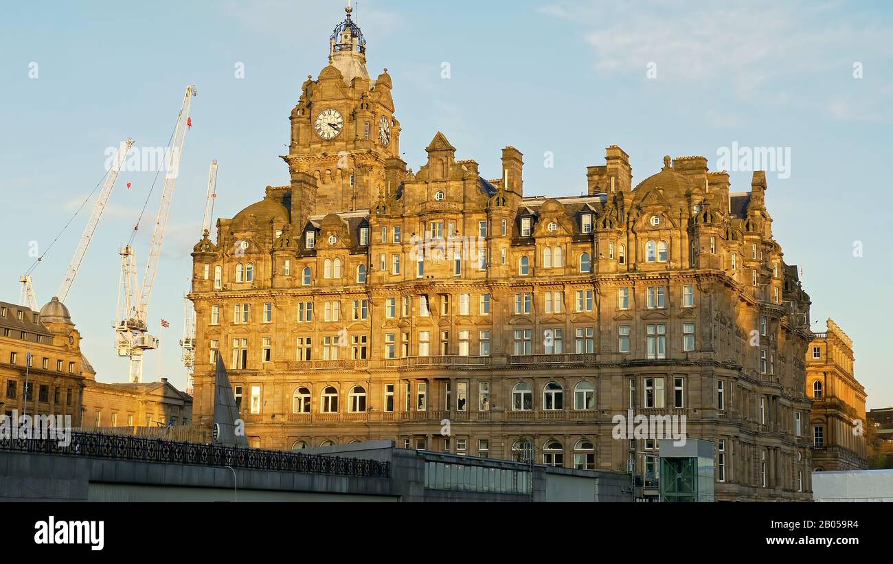 Famous Balmoral Hotel in Edinburgh at sunset - EDINBURGH, SCOTLAND ...