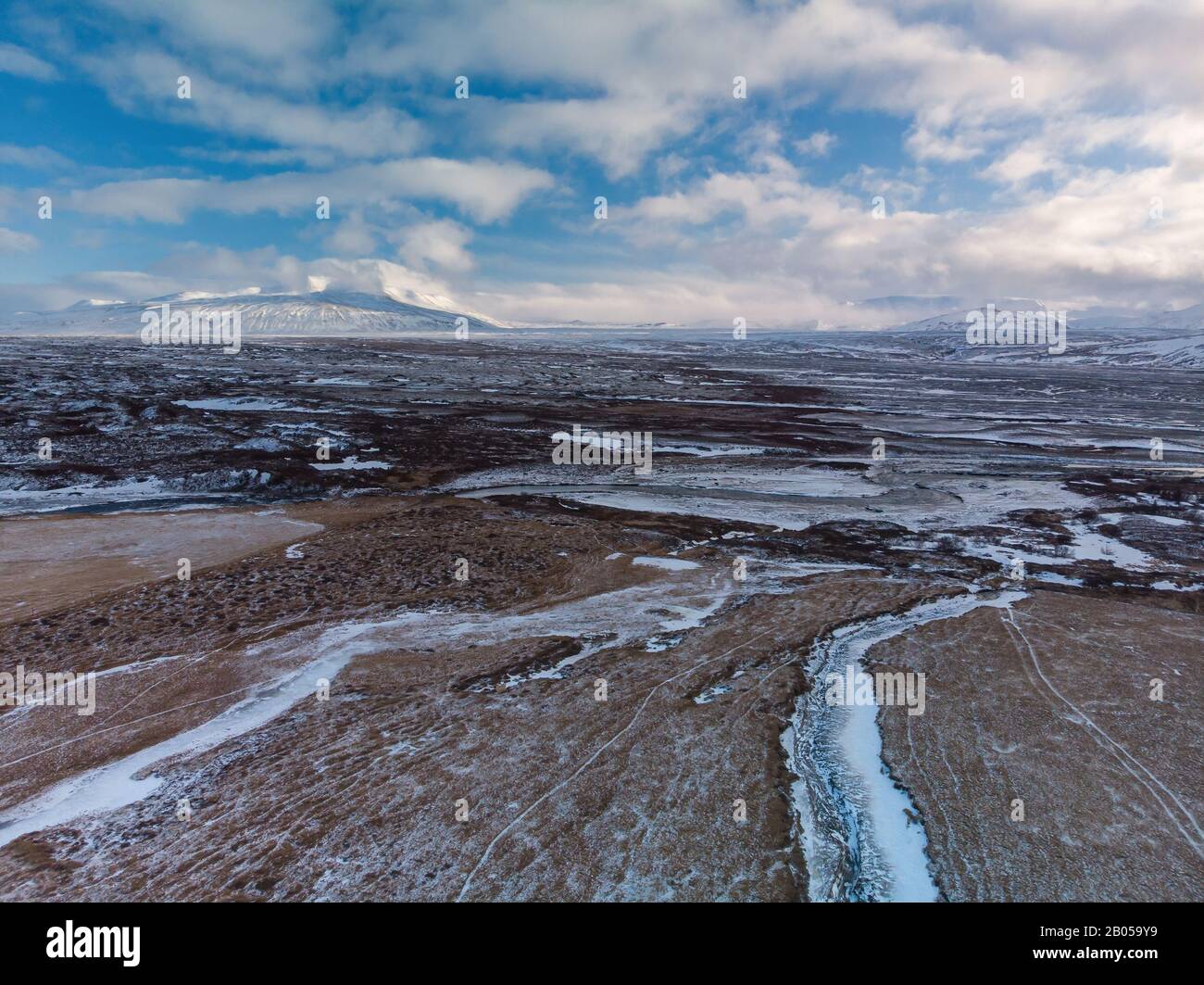 Aerial view ice glacier volcanic hi-res stock photography and images ...