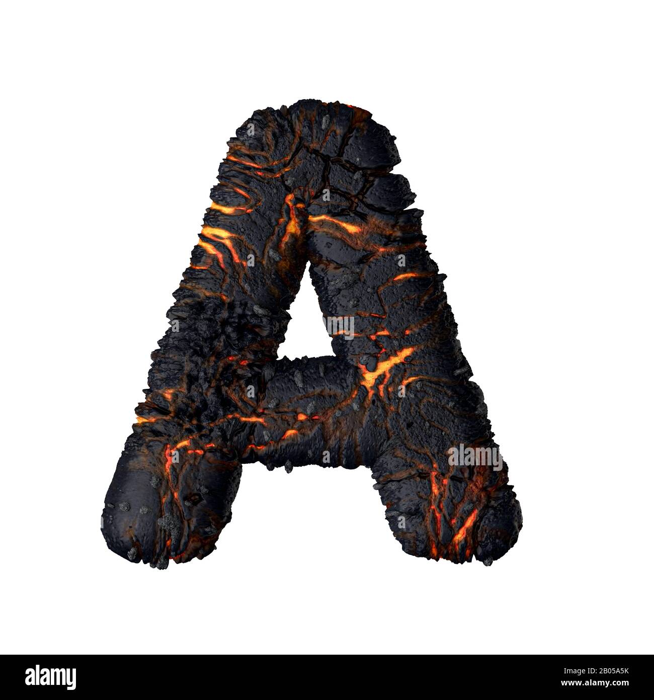 Lava Letter 3d illustration Stock Photo - Alamy