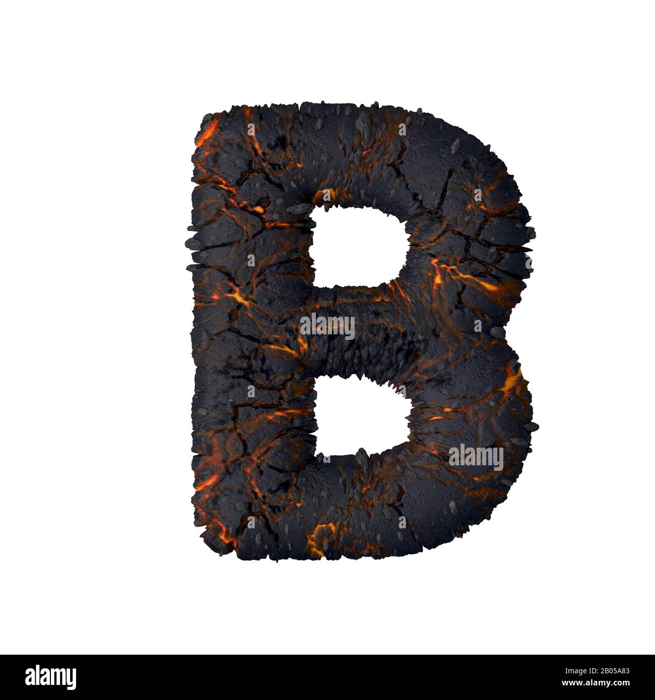 Lava Letter 3d illustration Stock Photo - Alamy