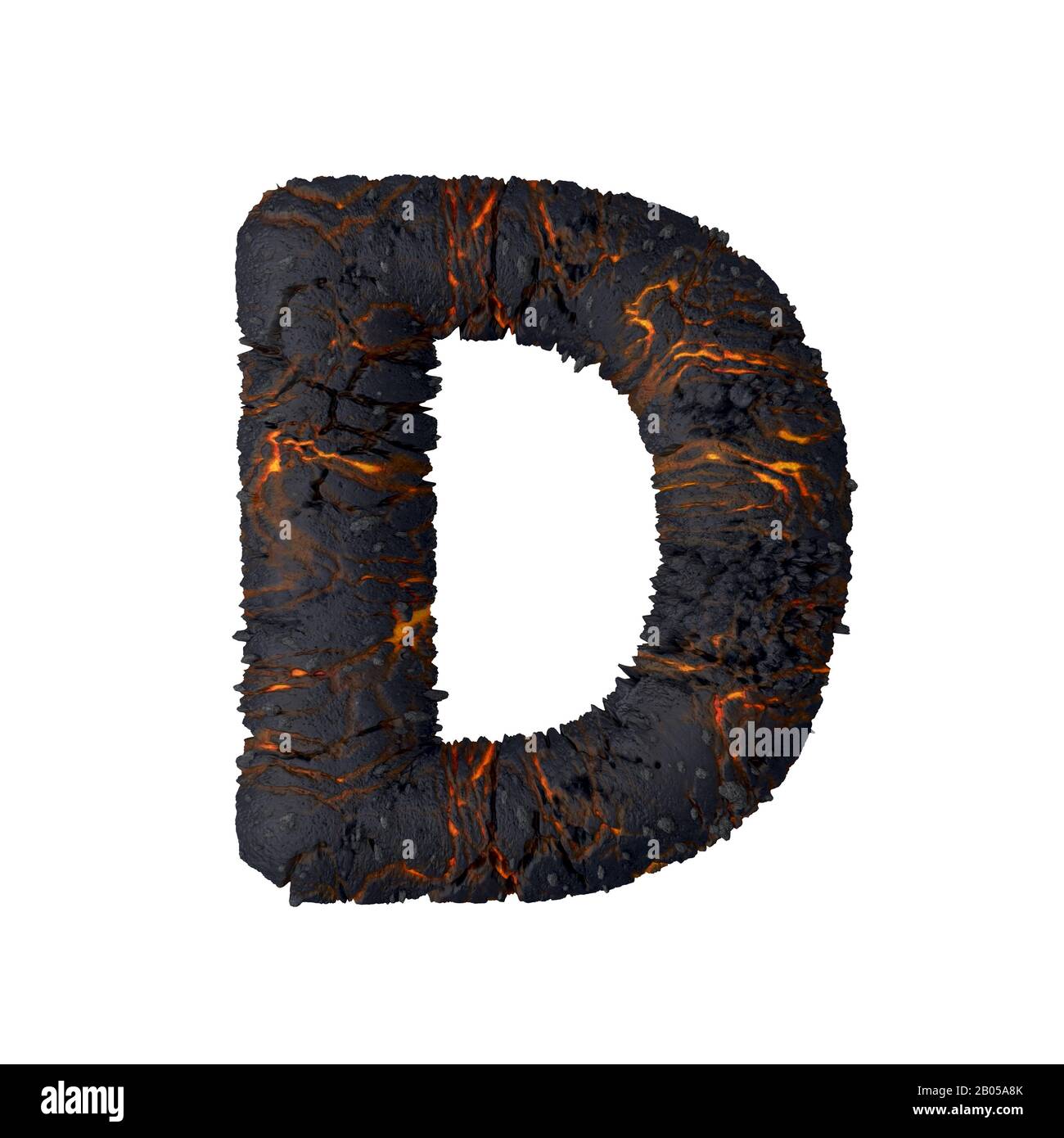 Lava Letter 3d illustration Stock Photo - Alamy