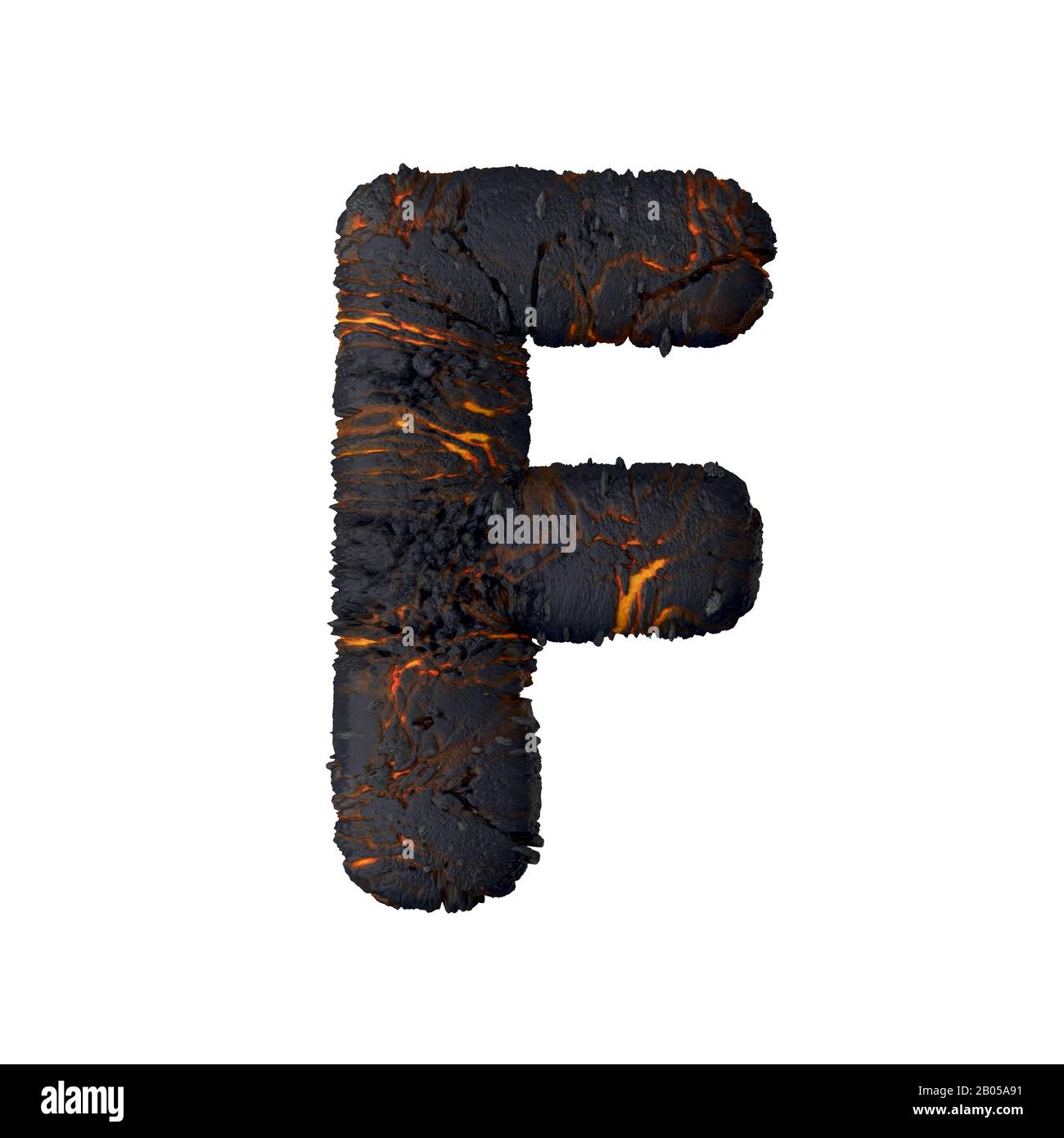 Lava Letter 3d illustration Stock Photo - Alamy