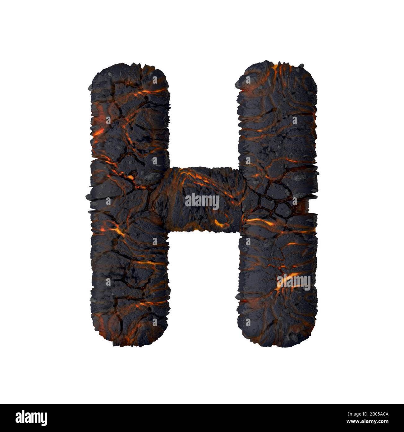 Lava Letter 3d illustration Stock Photo - Alamy