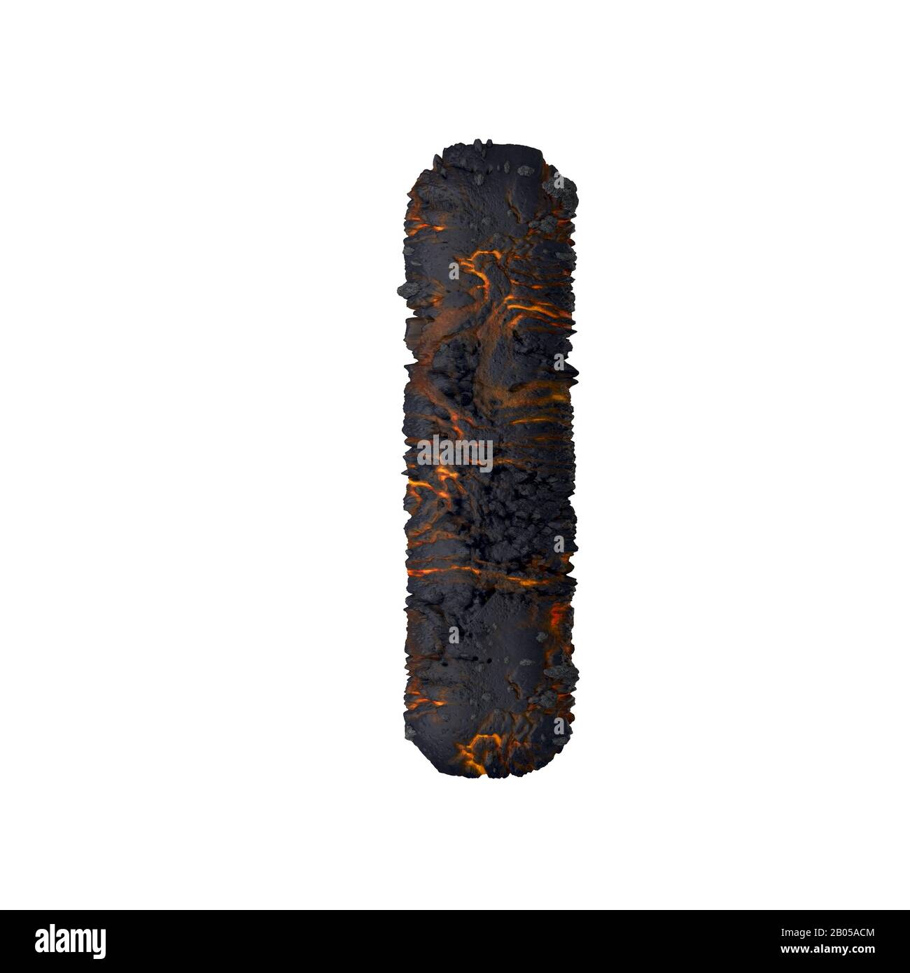 Lava Letter 3d illustration Stock Photo - Alamy