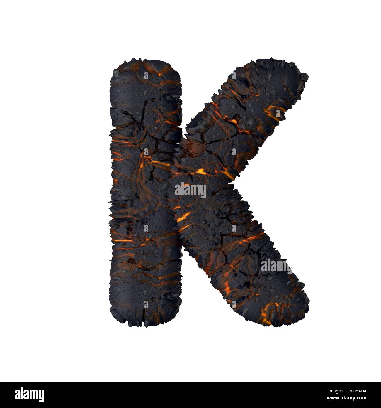 Lava Letter 3d illustration Stock Photo - Alamy