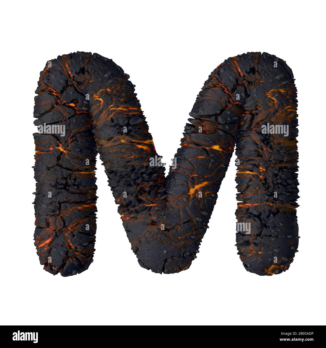 Lava Letter 3d illustration Stock Photo - Alamy
