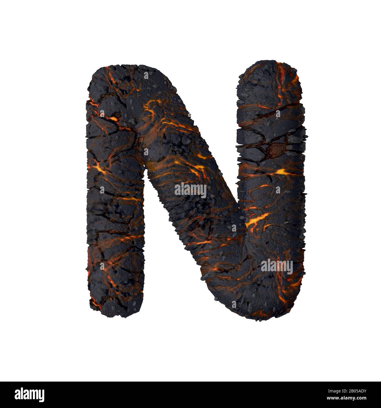 Lava Letter 3d illustration Stock Photo - Alamy