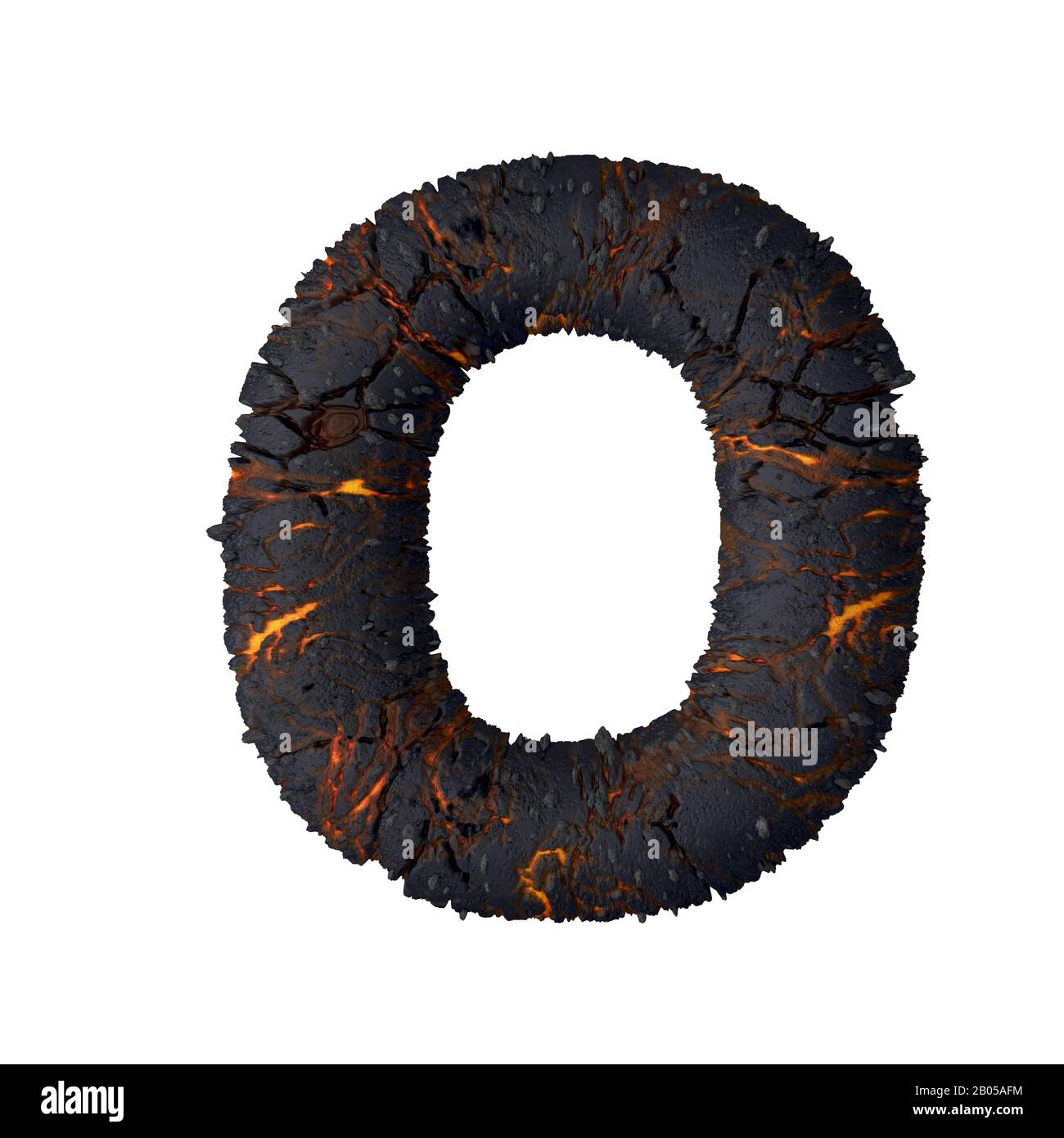 Lava Letter 3d illustration Stock Photo - Alamy