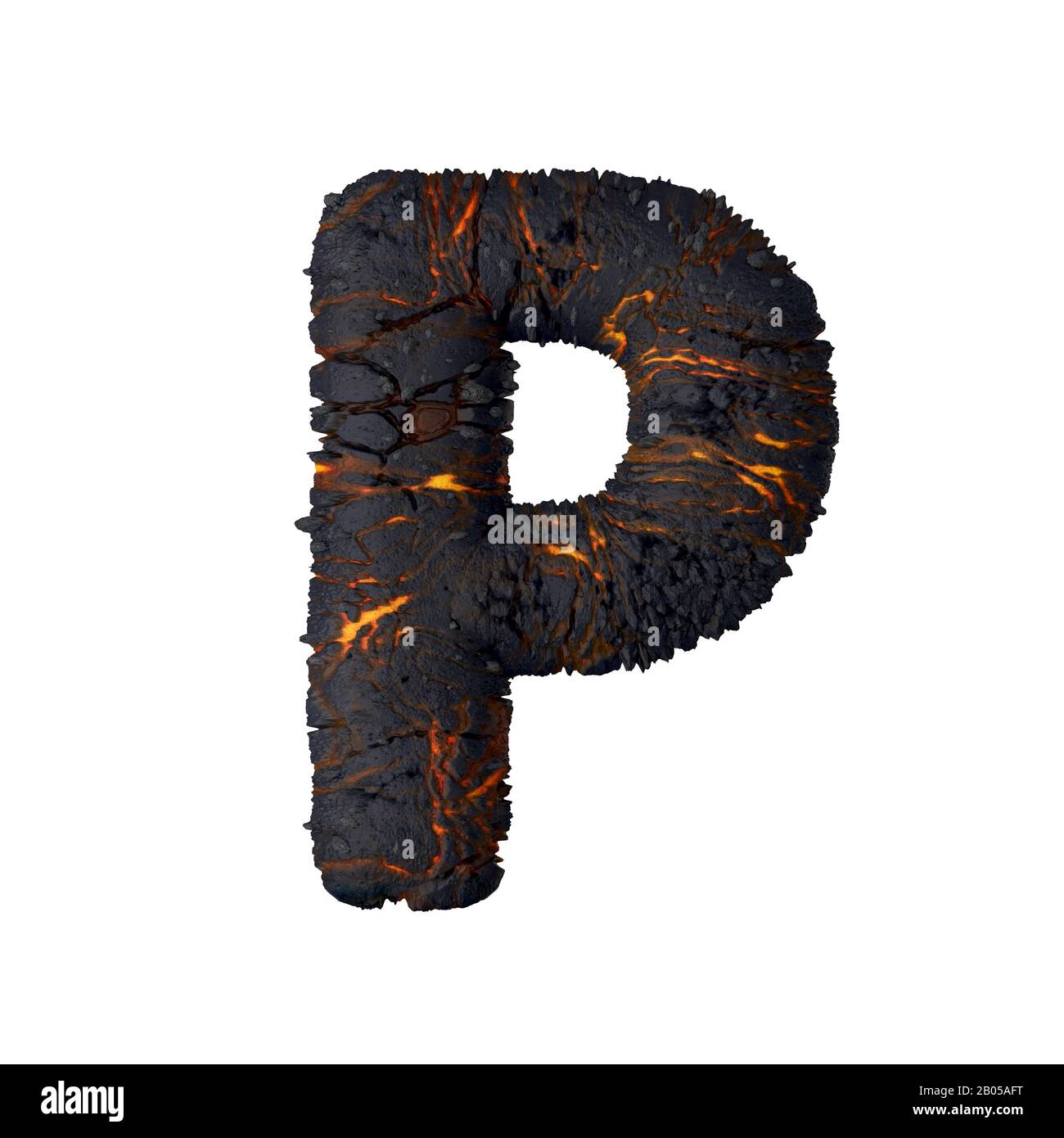 Lava Letter 3d illustration Stock Photo - Alamy