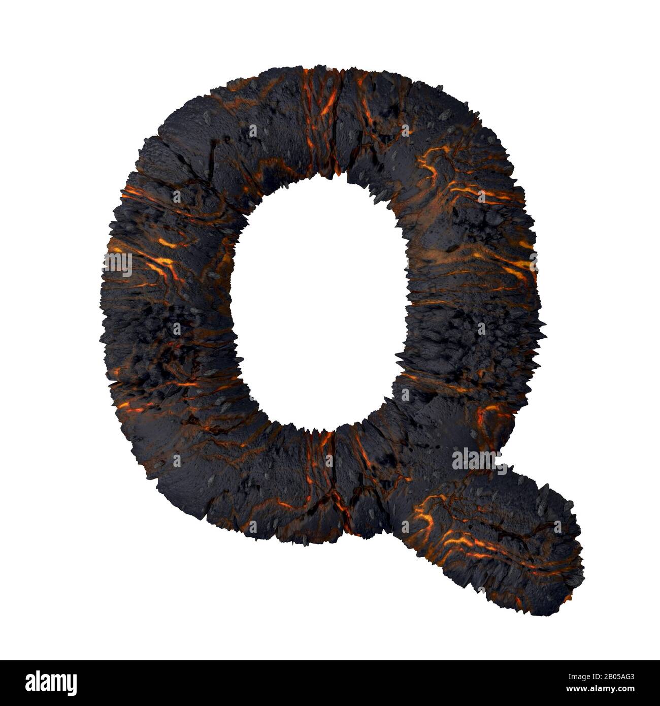 Lava Letter 3d illustration Stock Photo - Alamy