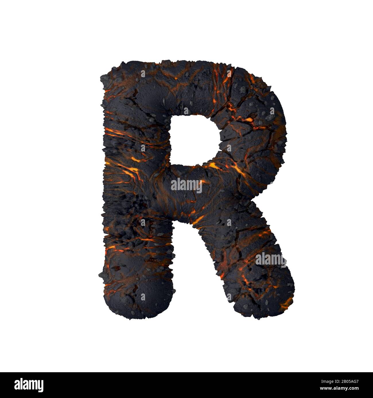 Lava Letter 3d illustration Stock Photo - Alamy