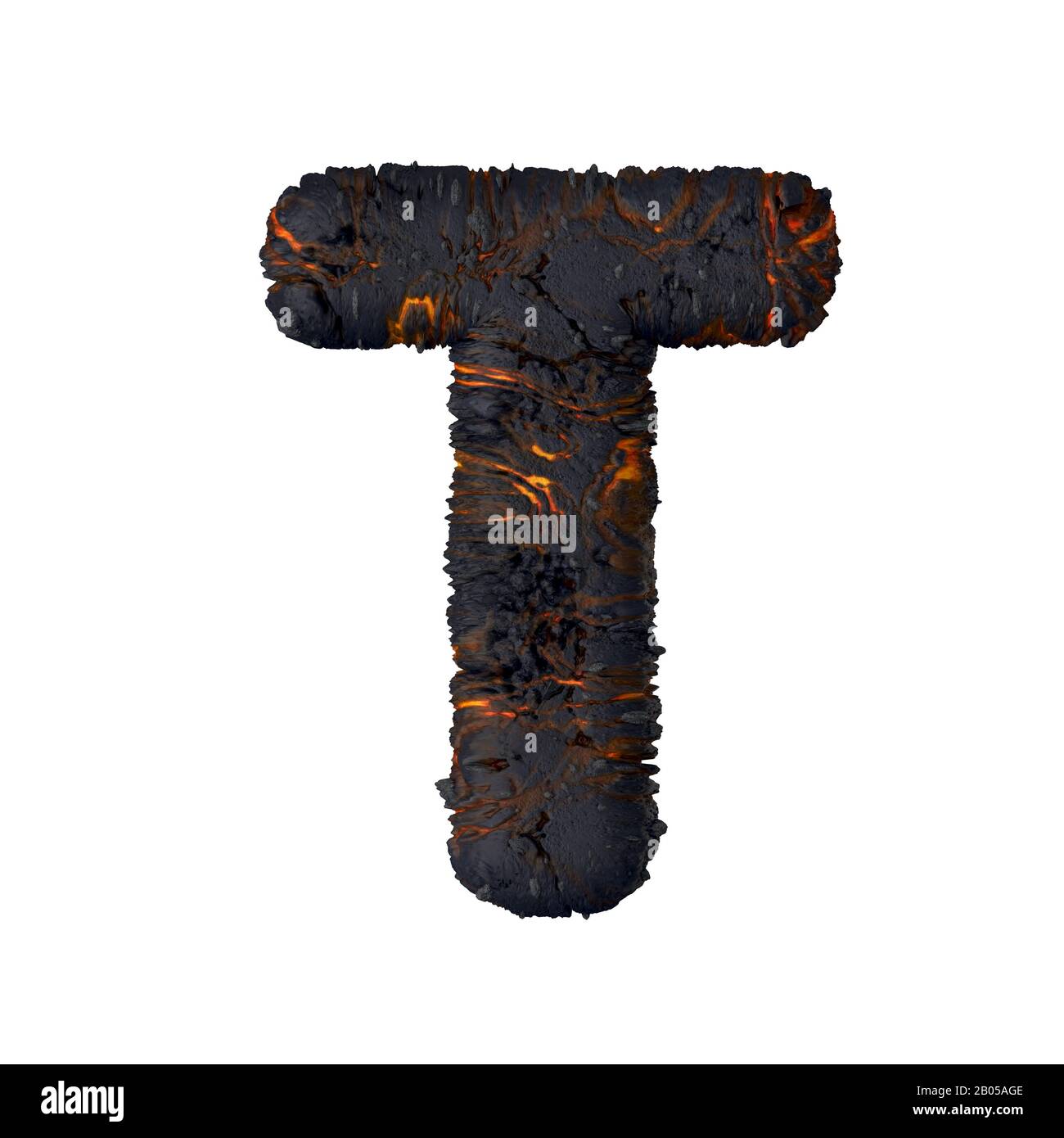 Lava Letter 3d illustration Stock Photo - Alamy