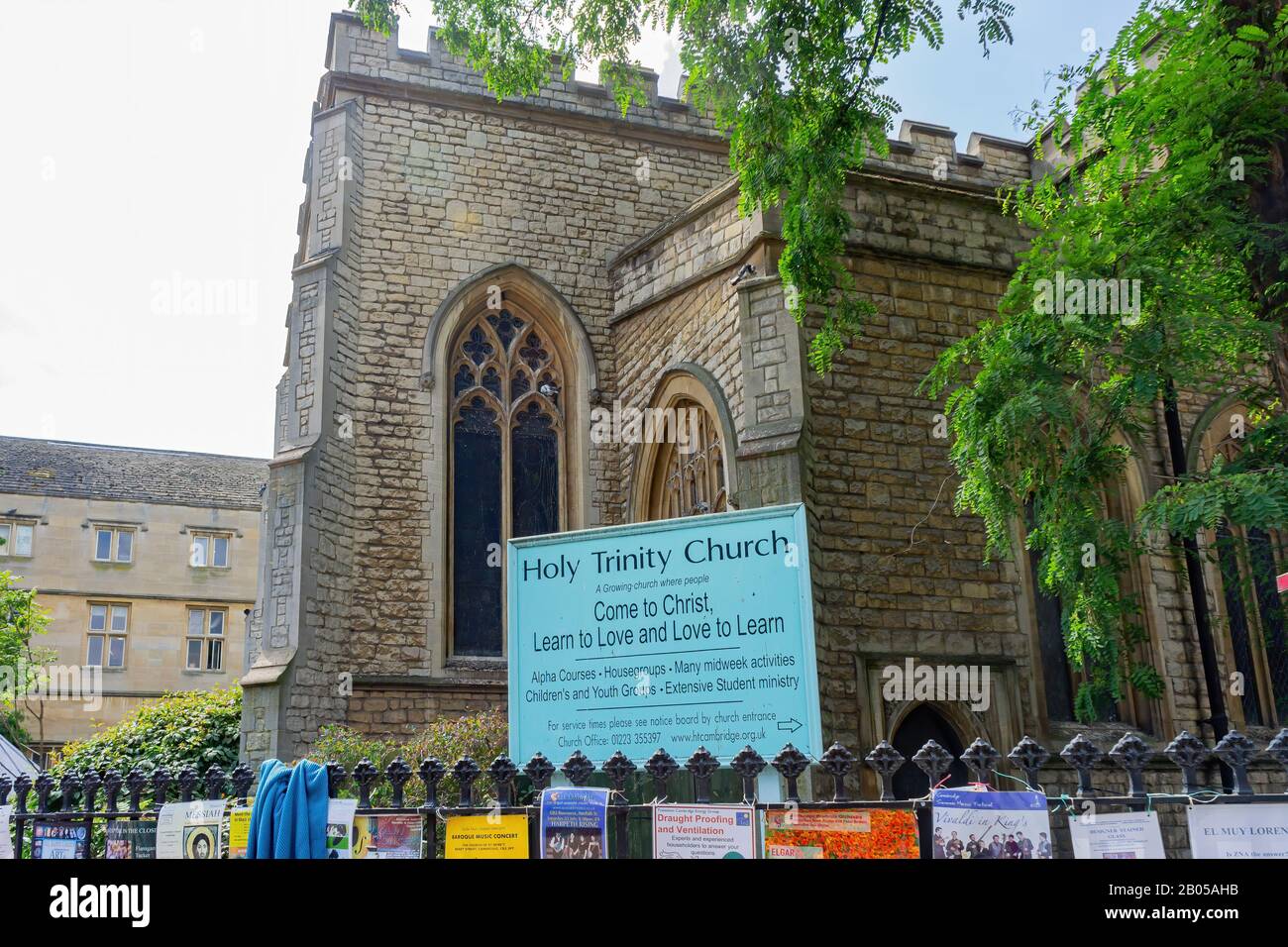 Cambridge, JUL 10: Exterior view of The Holy Trinity Church on JUL 10 ...