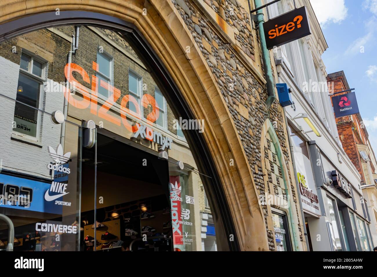Cambridge, JUL 10: Exterior view of some stores on JUL 10, 2011 at ...