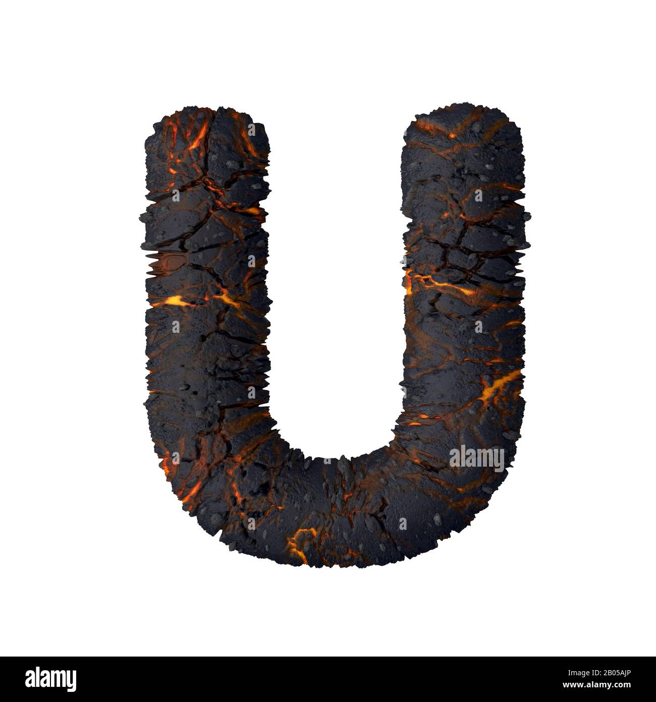 Lava Letter 3d illustration Stock Photo - Alamy
