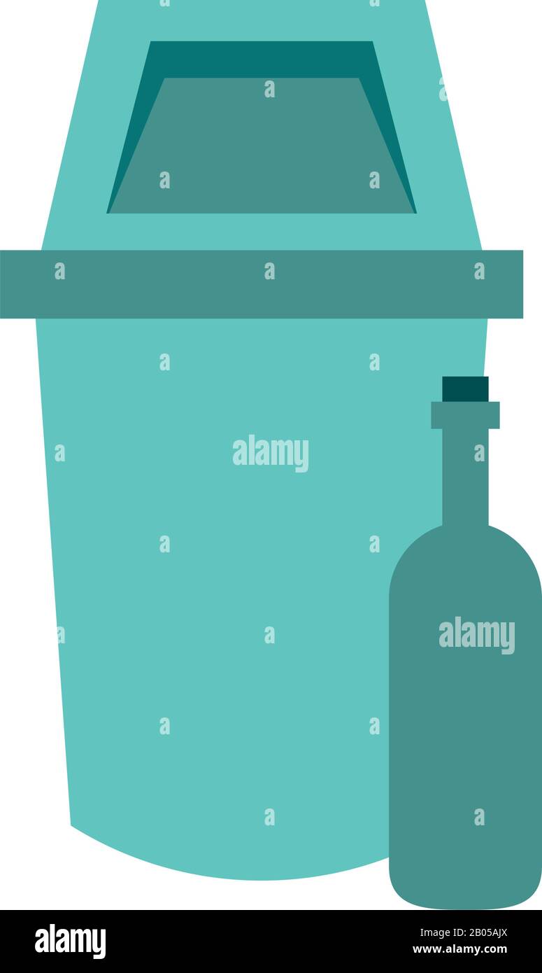 waste bin with bottle icon Stock Vector Image & Art - Alamy