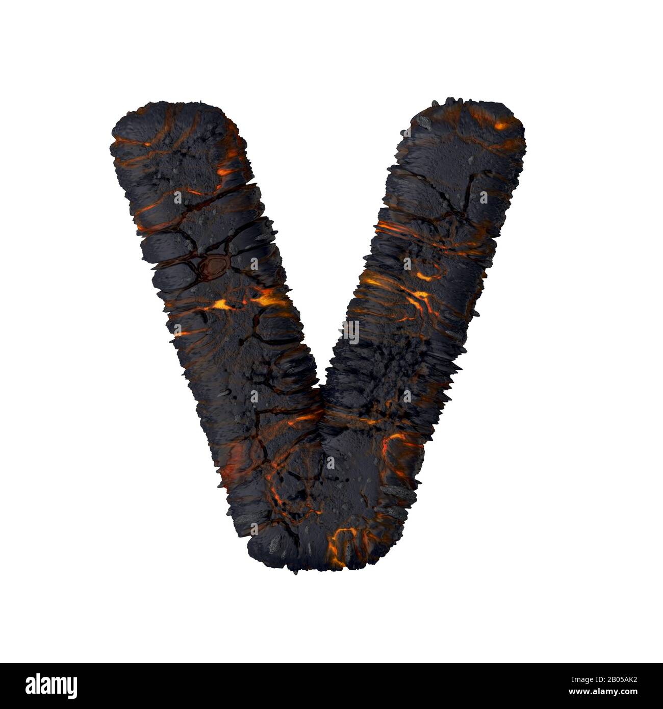 Lava Letter 3d illustration Stock Photo - Alamy