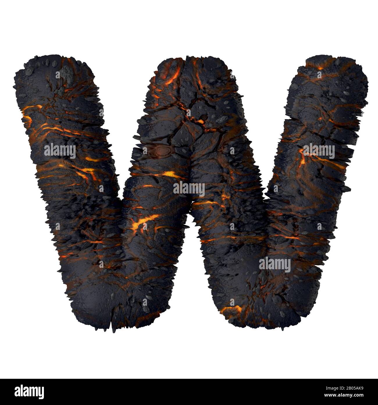 Lava Letter 3d illustration Stock Photo - Alamy