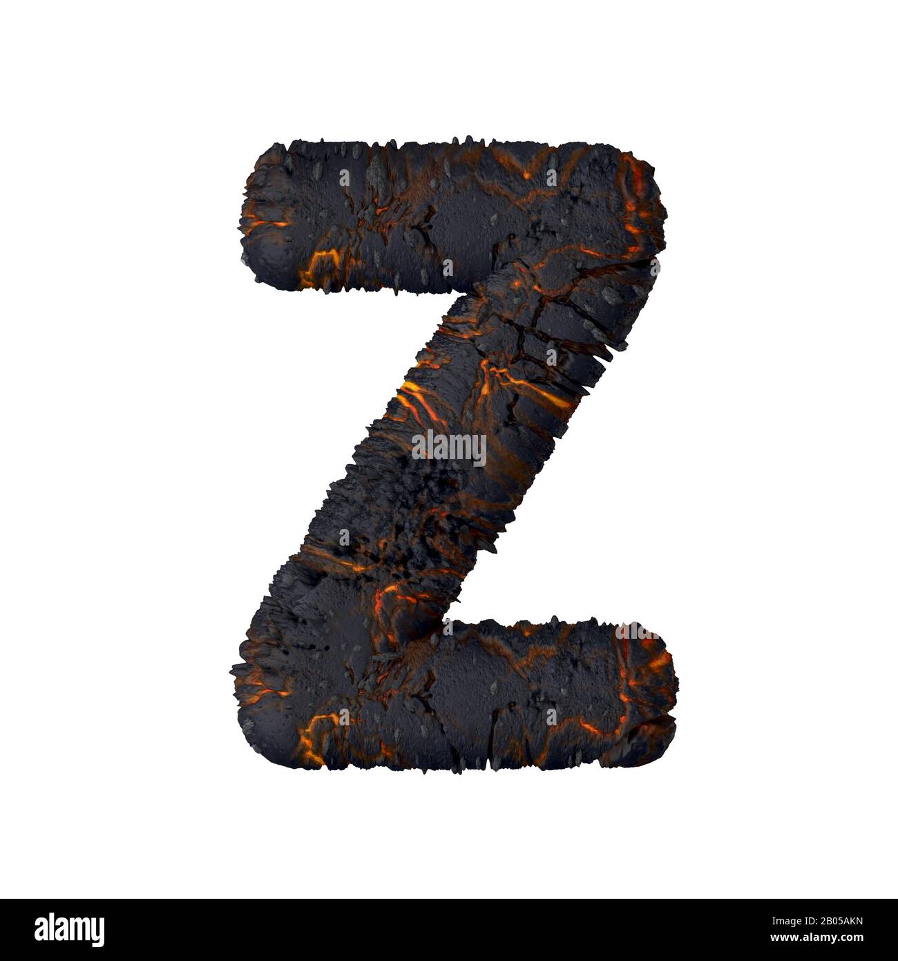 Lava Letter 3d illustration Stock Photo - Alamy