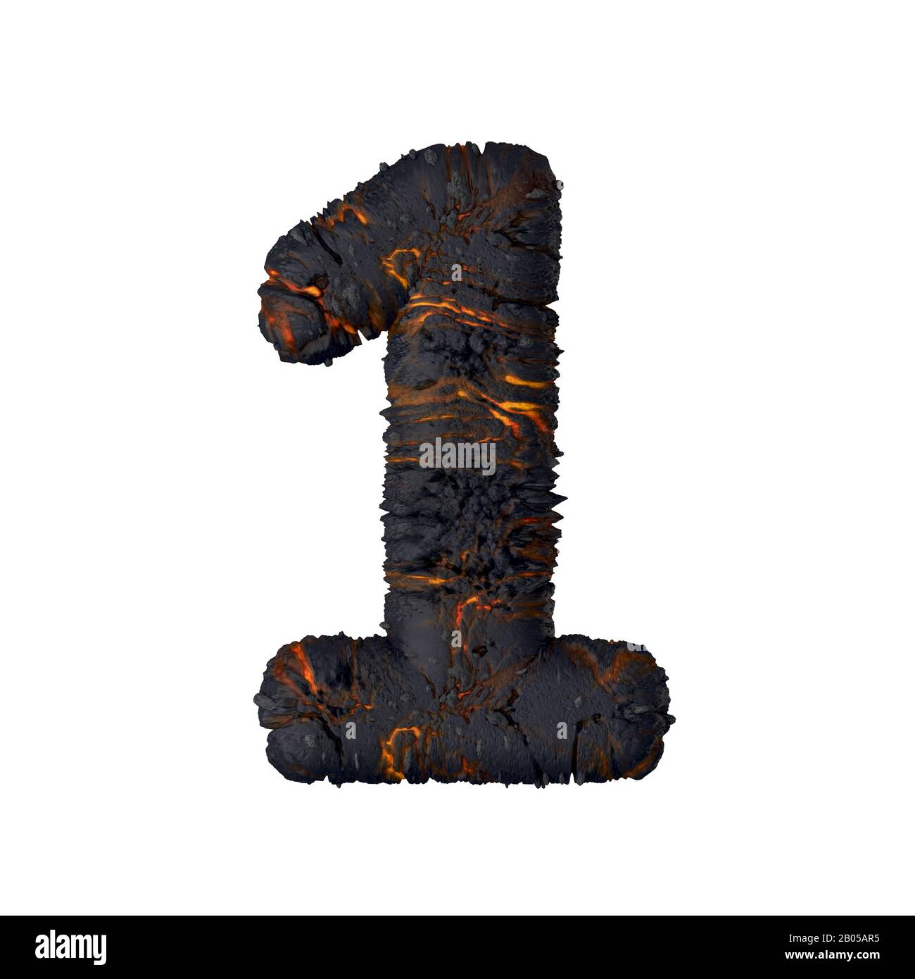 Lava Letter 3d illustration Stock Photo - Alamy