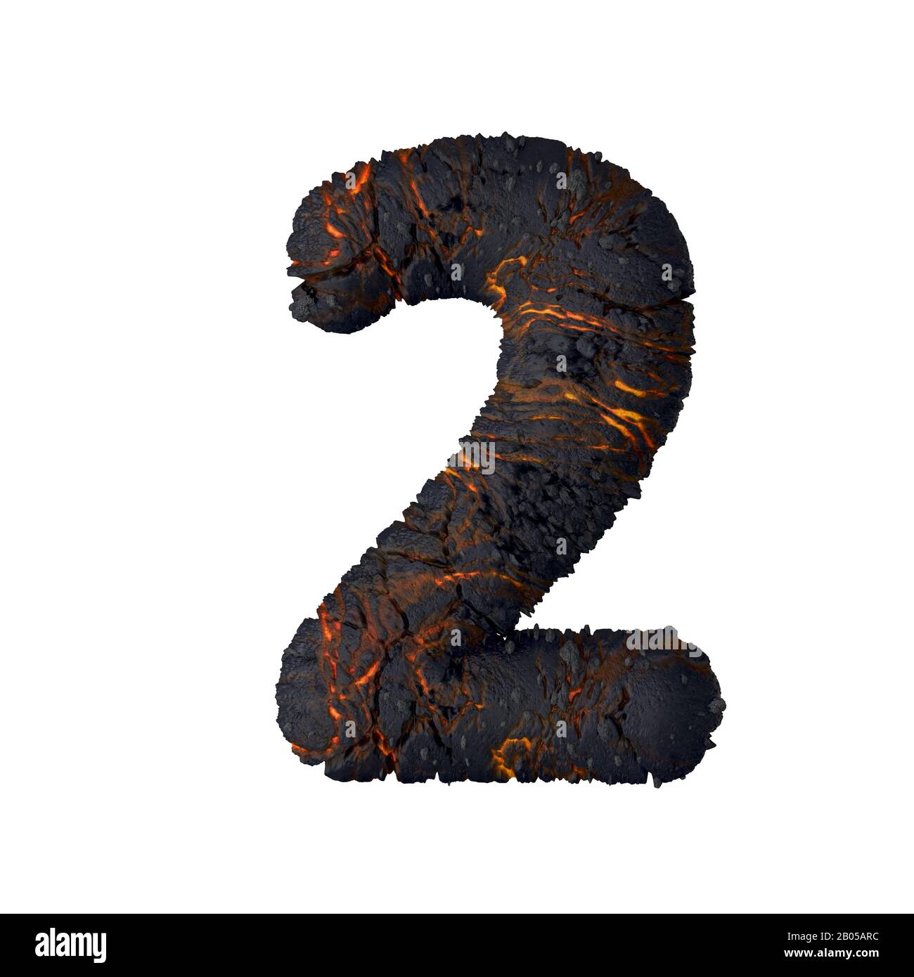 Lava Letter 3d illustration Stock Photo - Alamy