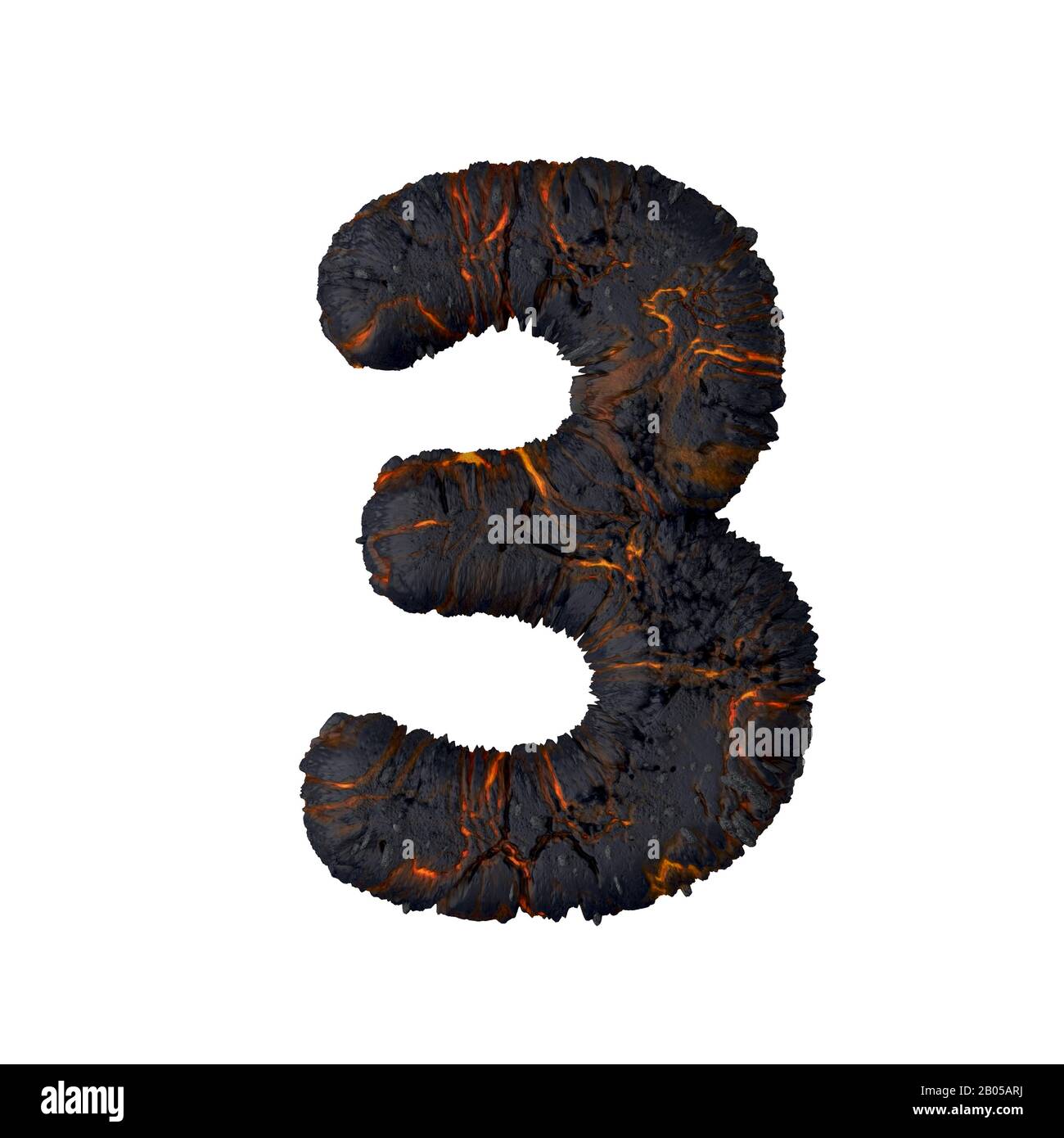 Lava Letter 3d illustration Stock Photo - Alamy