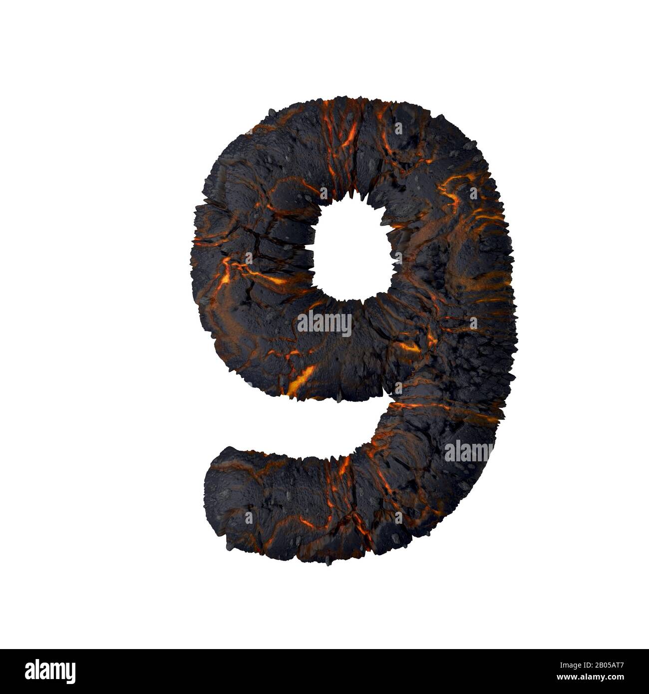 Lava Letter 3d illustration Stock Photo - Alamy