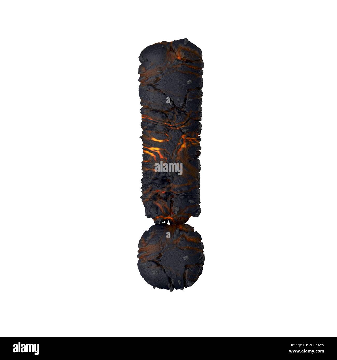 Lava Letter 3d illustration Stock Photo - Alamy