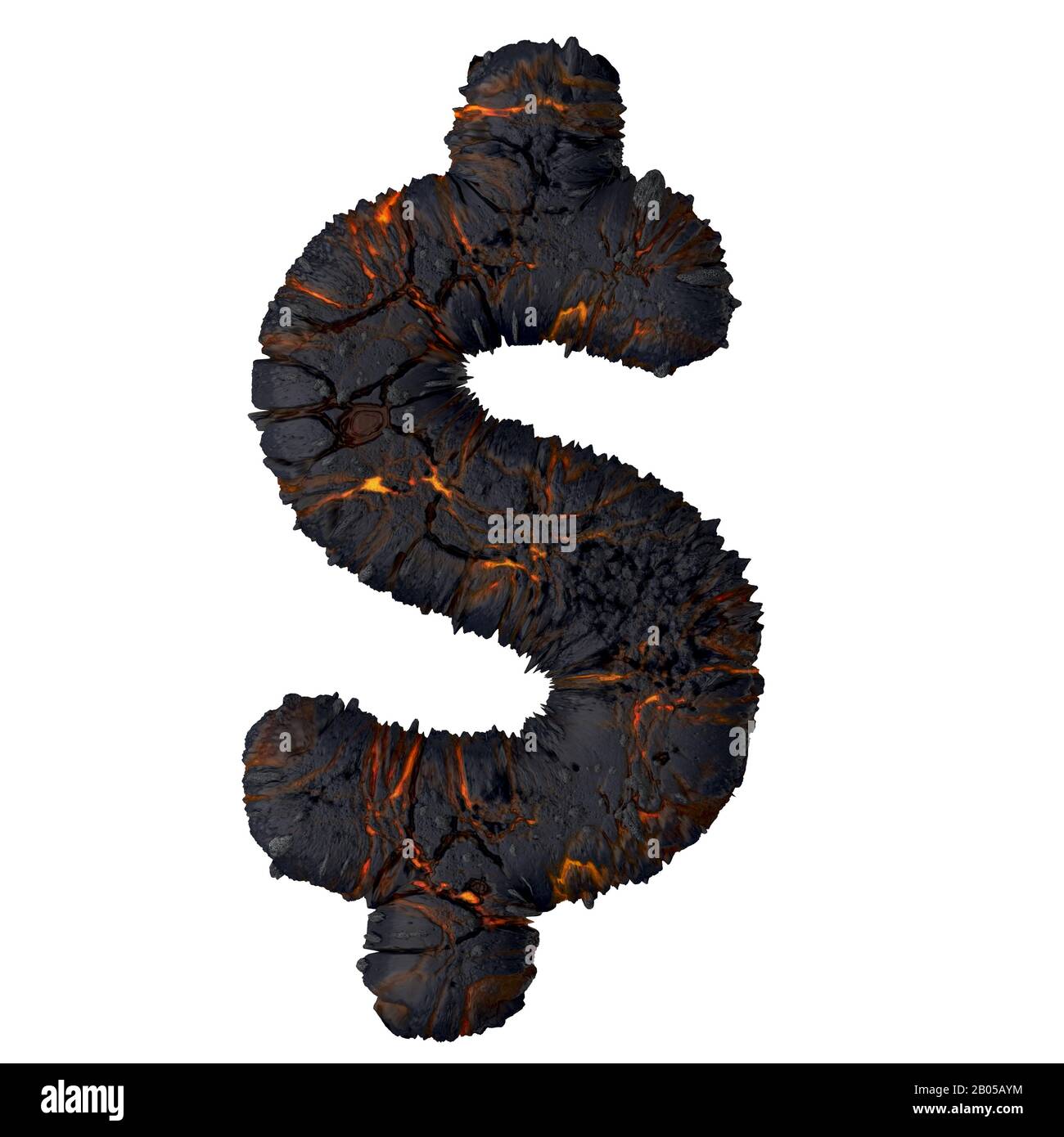 Lava Letter 3d illustration Stock Photo - Alamy