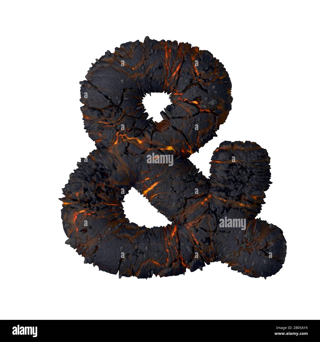 Lava Letter 3d illustration Stock Photo - Alamy