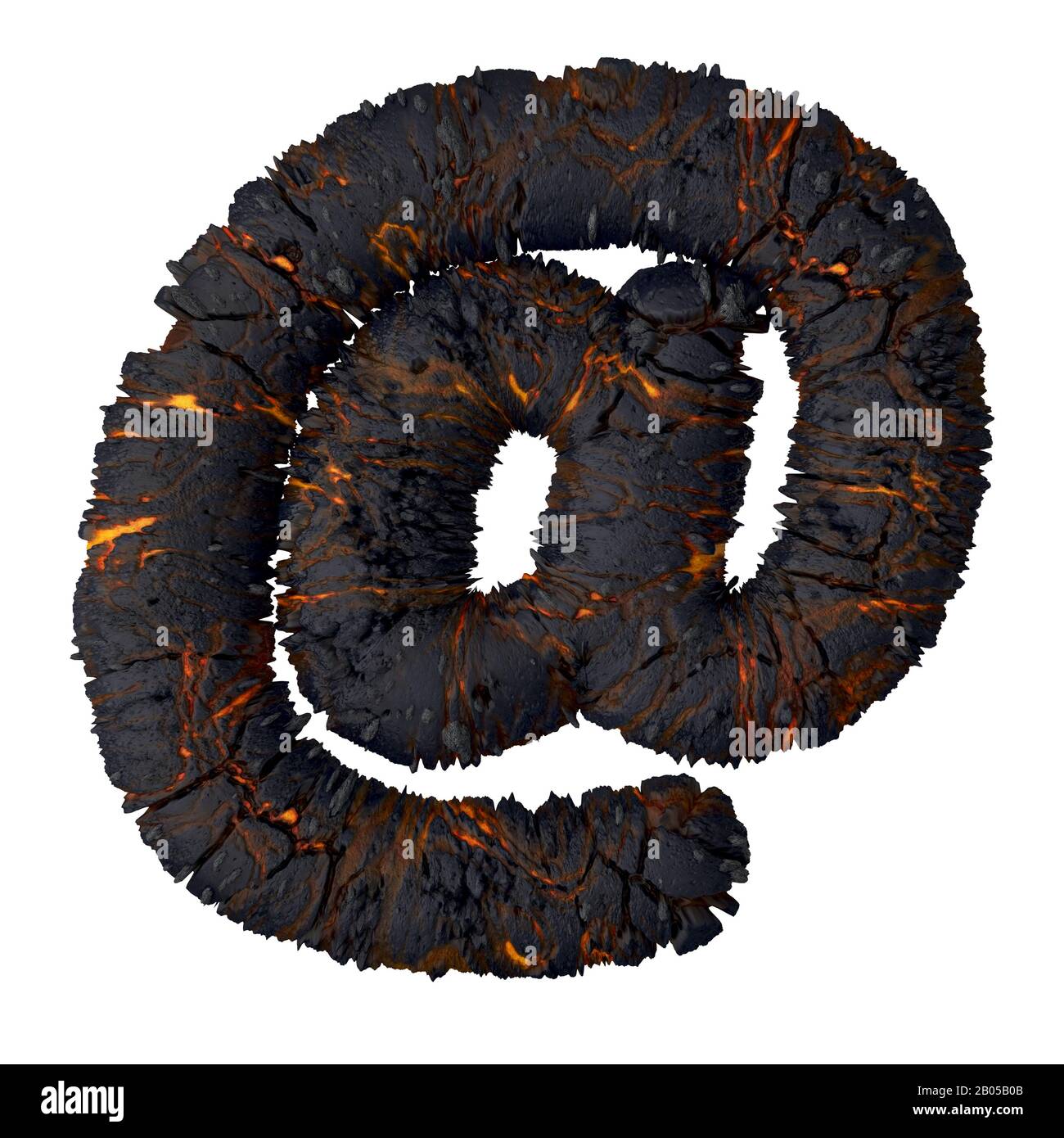 Lava Letter 3d illustration Stock Photo - Alamy