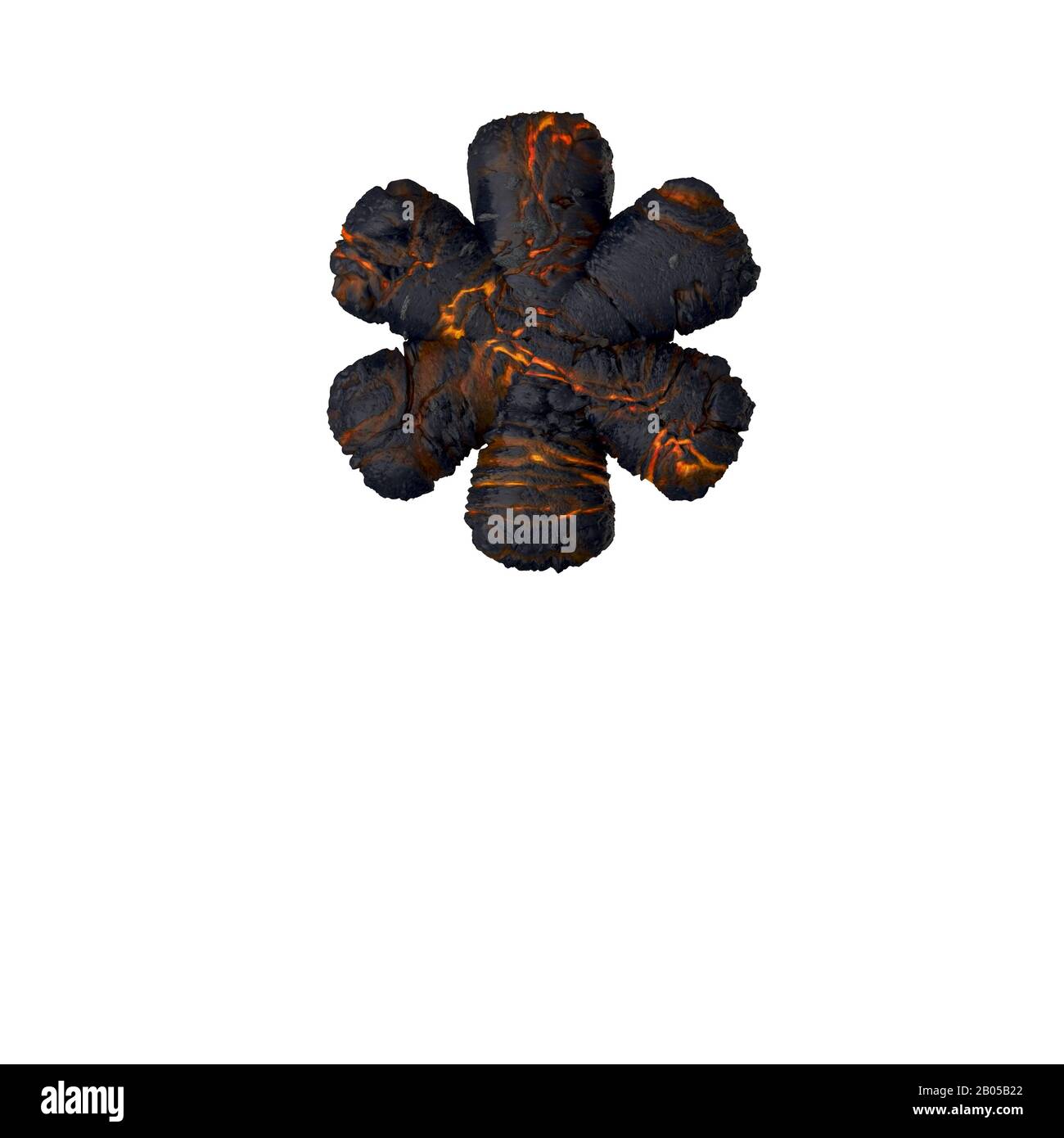 Lava Letter 3d illustration Stock Photo - Alamy