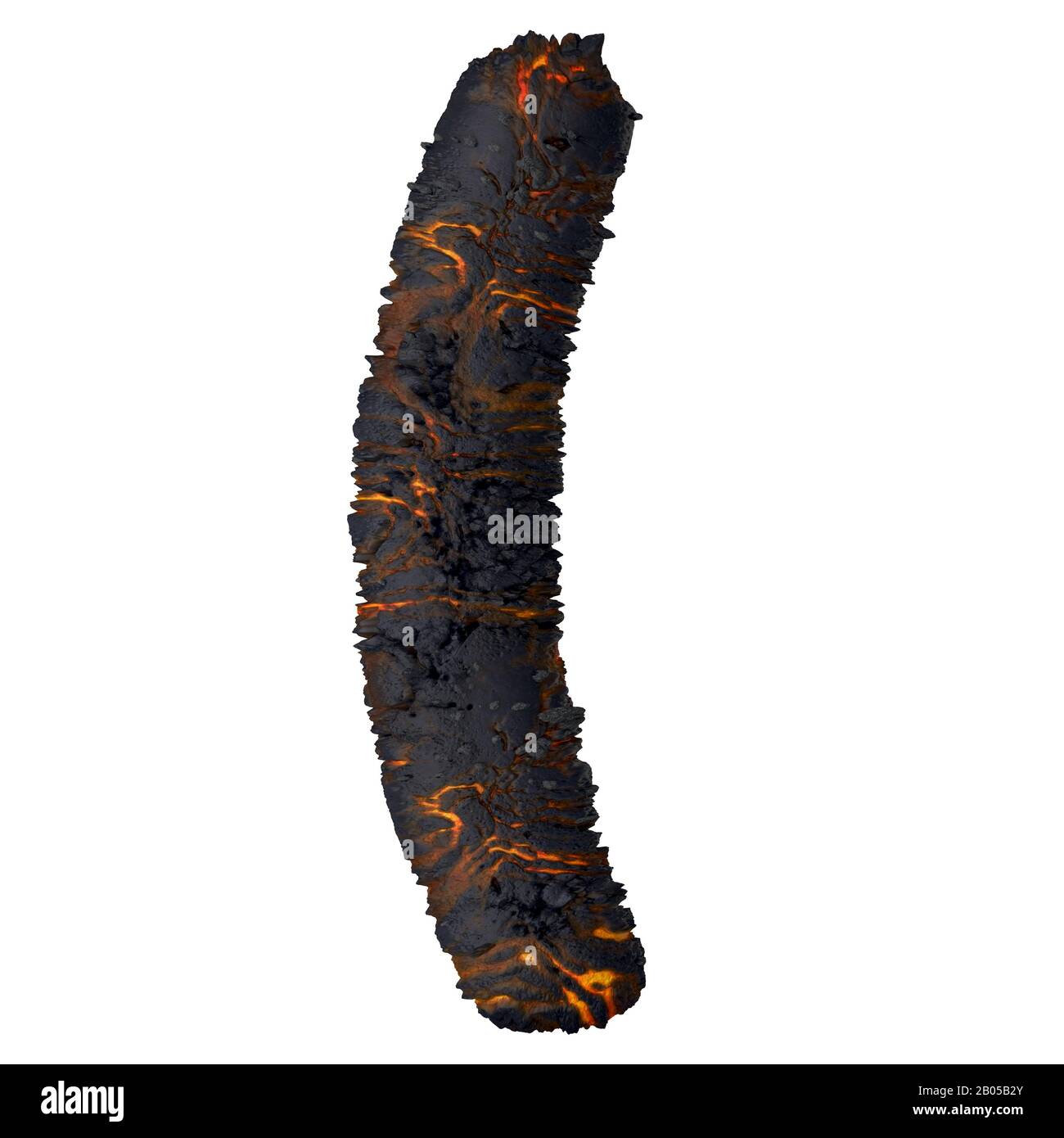 Lava Letter 3d illustration Stock Photo - Alamy