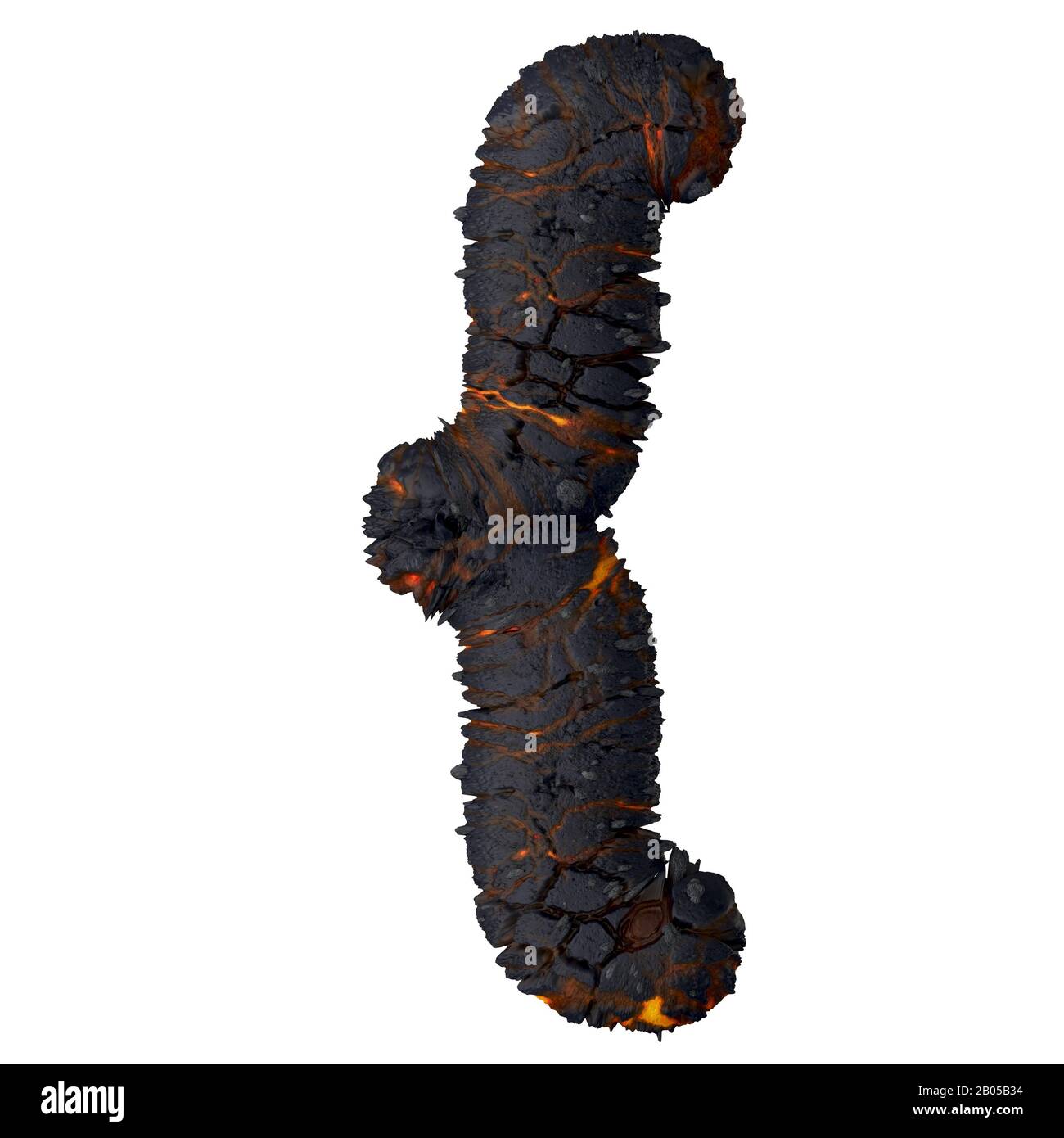 Lava Letter 3d illustration Stock Photo - Alamy