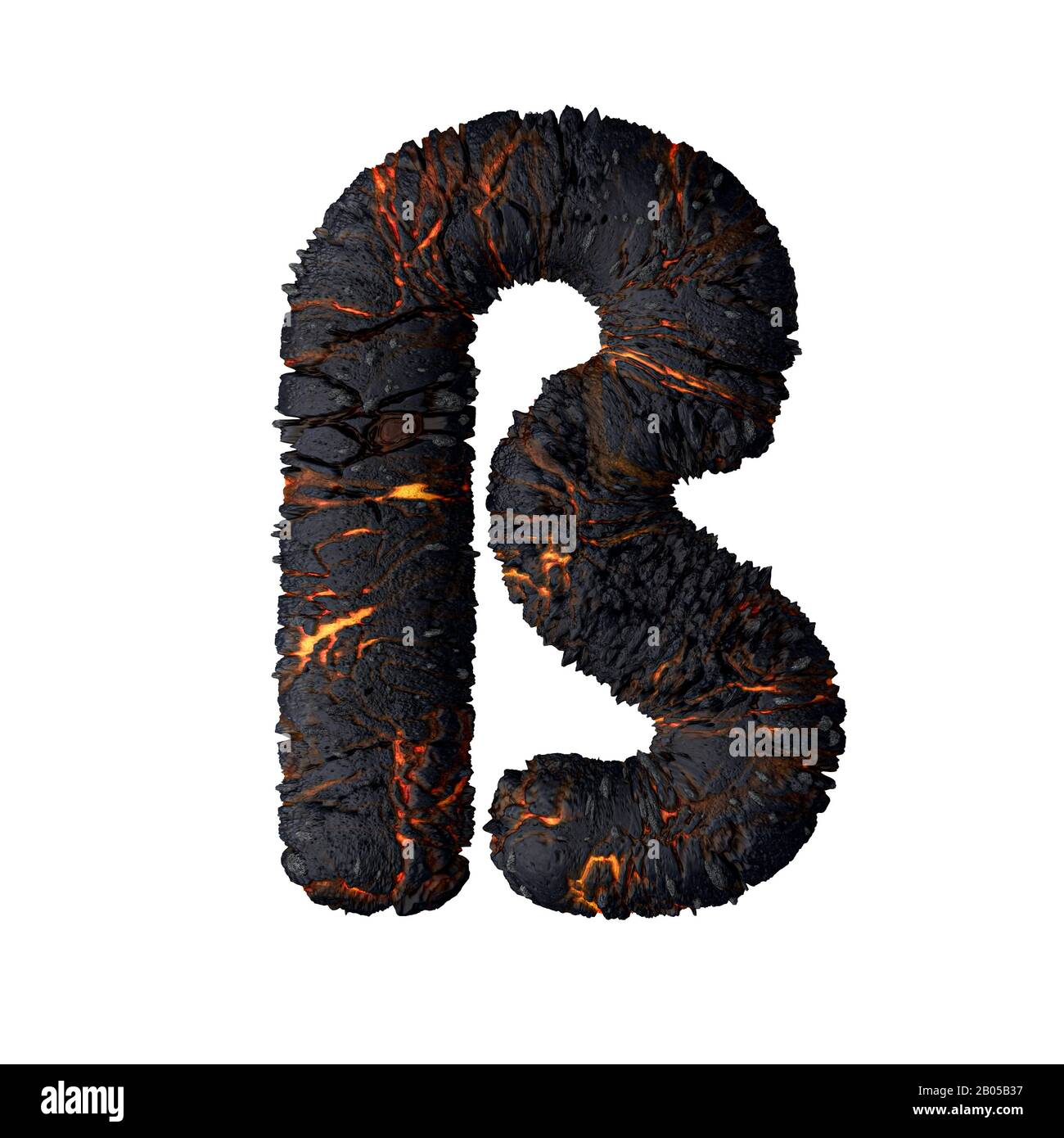 Lava Letter 3d illustration Stock Photo - Alamy