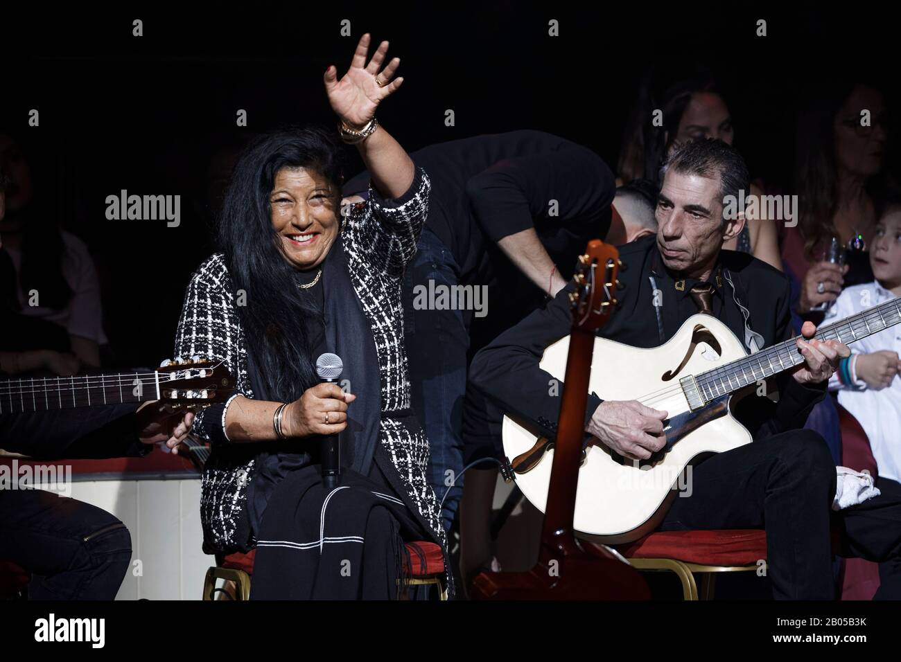 Paris, France. 17th Feb, 2020. Gypsy singer Negrita performs during ...