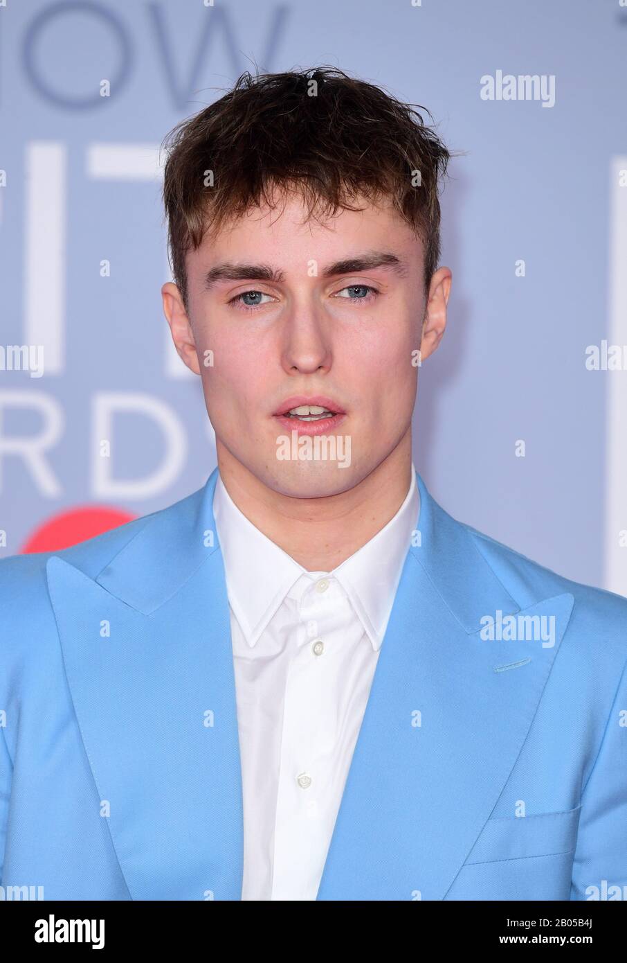 Sam Fender arriving at the Brit Awards 2020 held at the O2 Arena ...