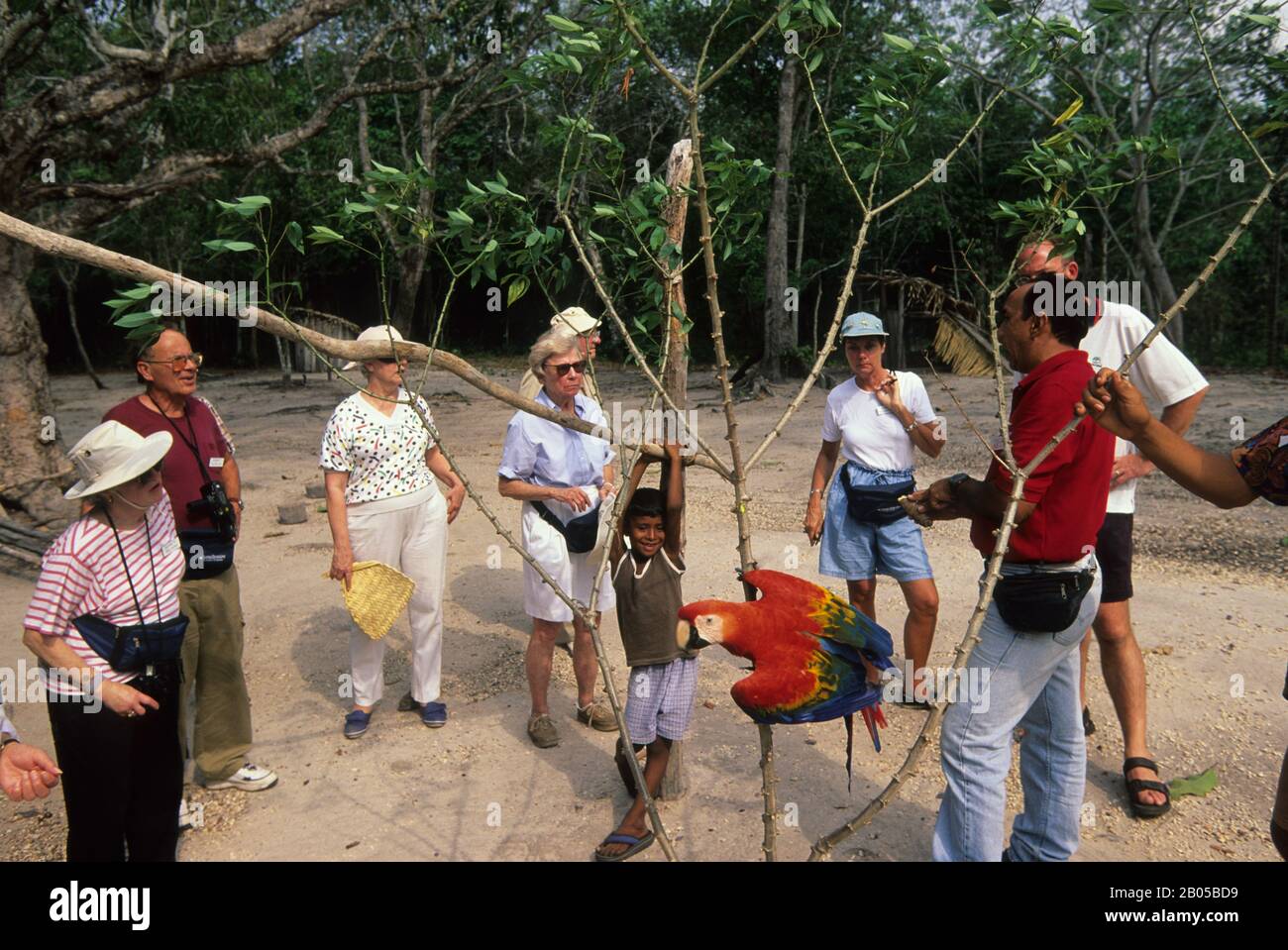 BRAZIL, AMAZON RIVER, NEAR ALTER DO CHAO, CABOCOLO SETTLEMENT, TOURISTS ...
