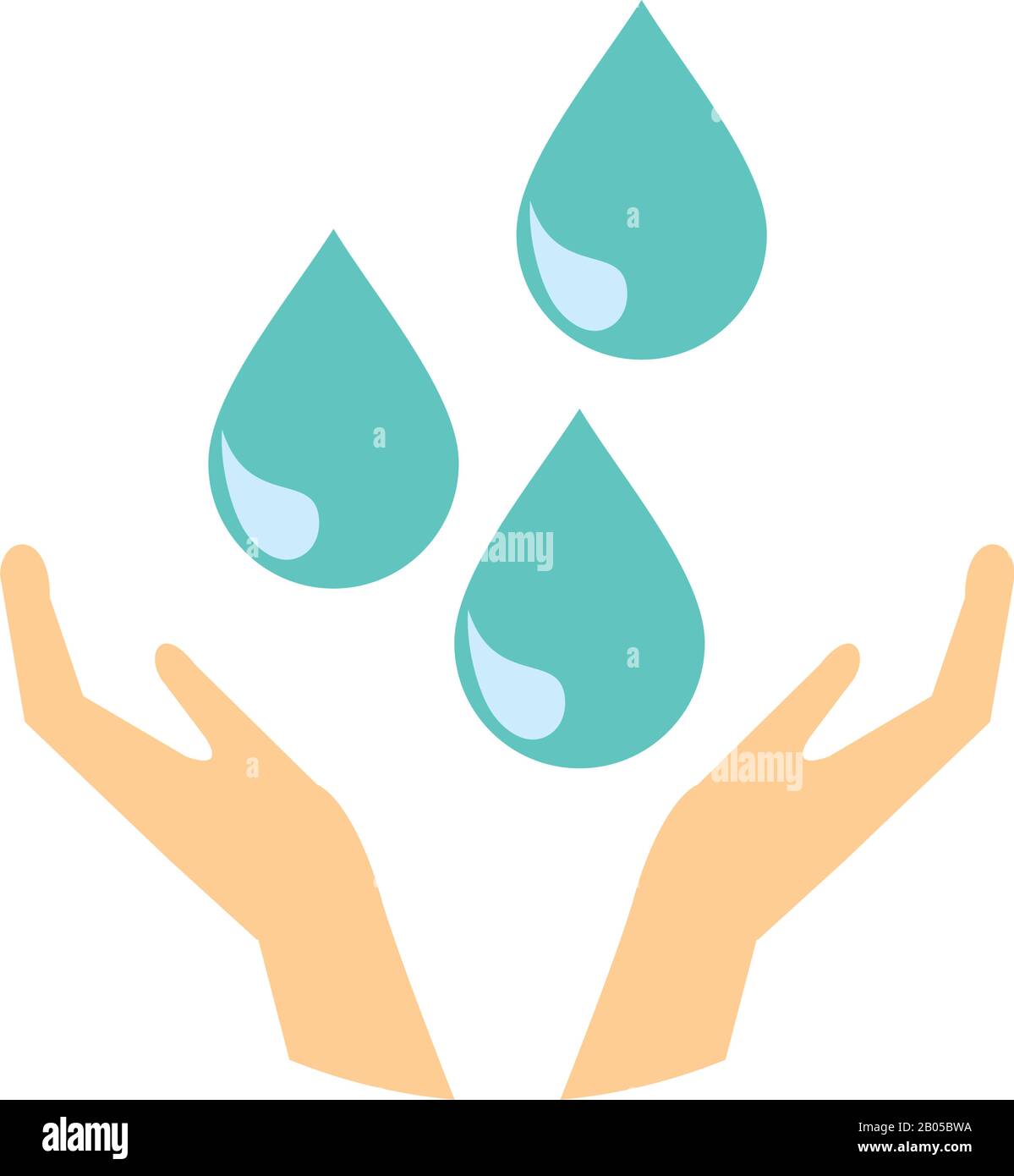 Hands pouring water Stock Vector Images - Alamy