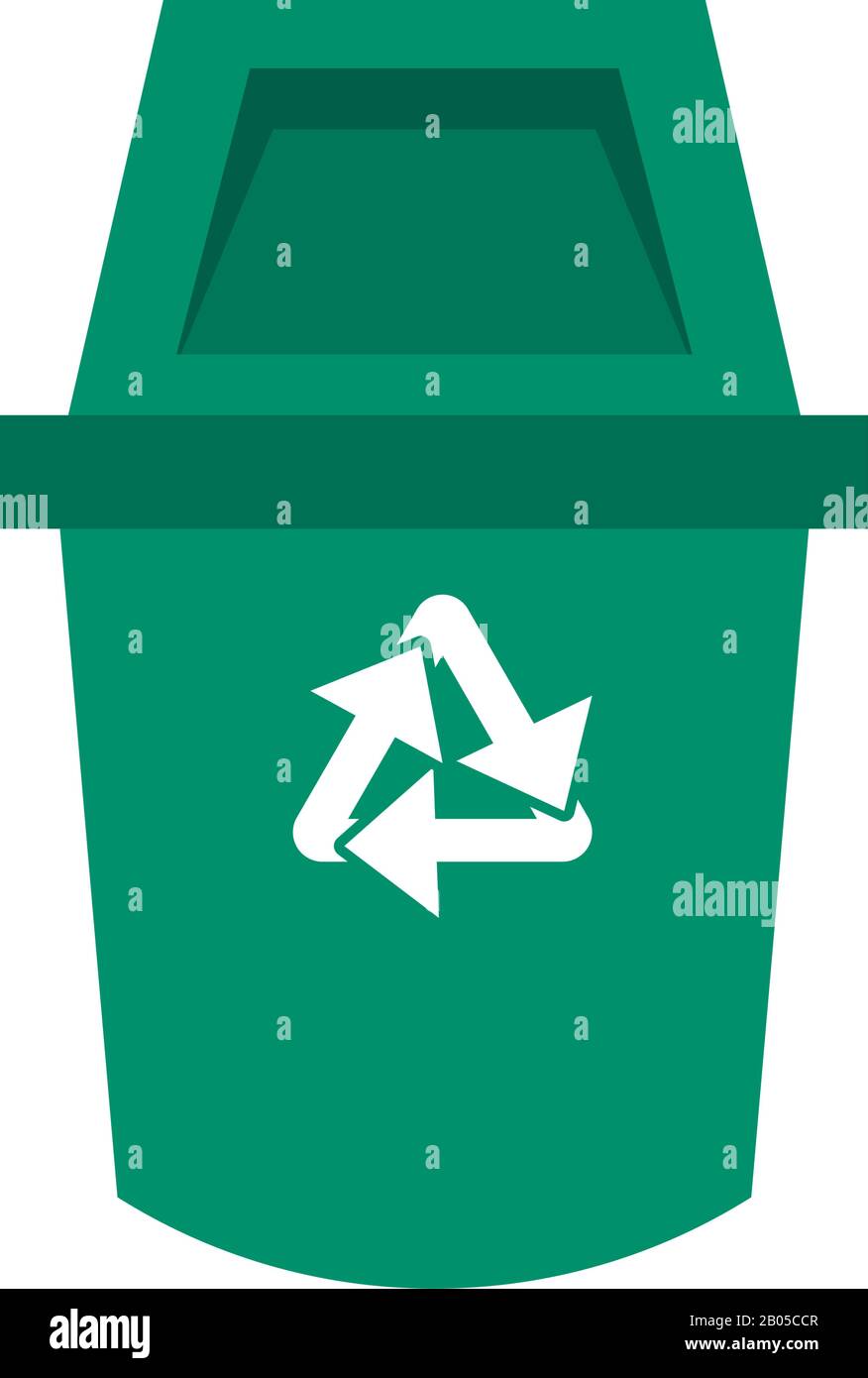 arrows recycle symbol in waste bin Stock Vector Image & Art - Alamy