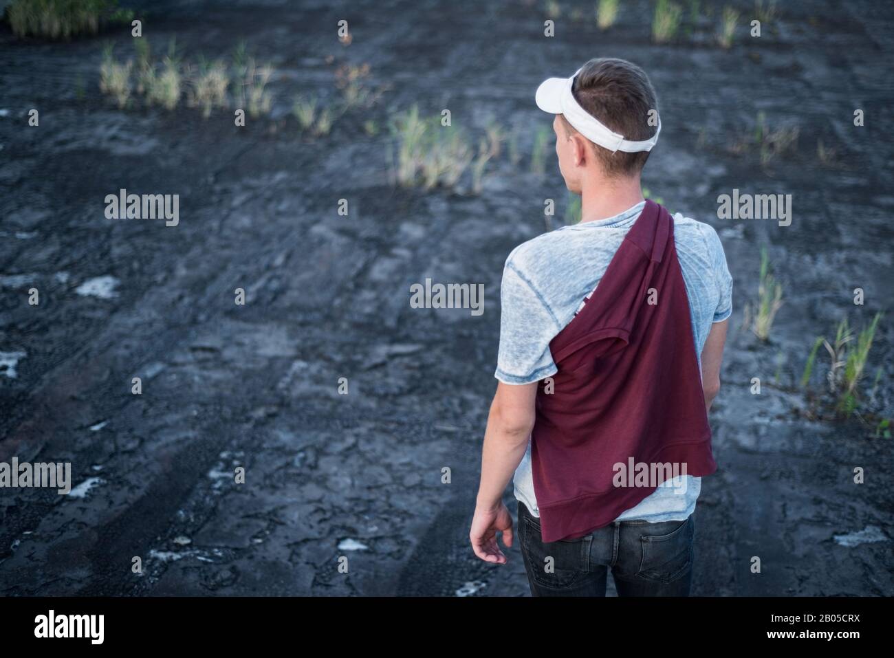 Man walking side back white background hi-res stock photography and ...