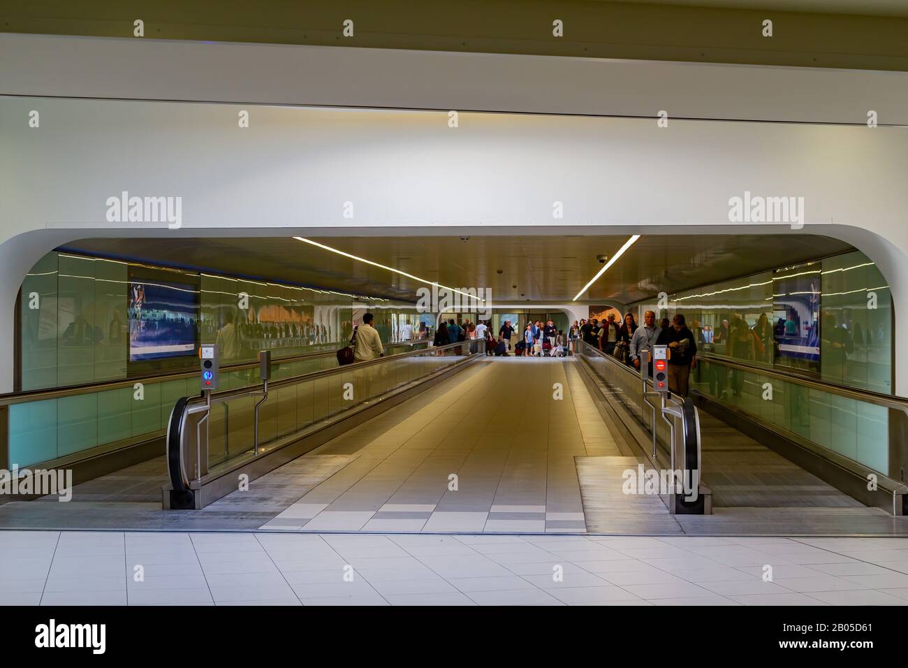 London, JUL 11: Interior view of an airport terminal on JUL 11, 2011 at ...