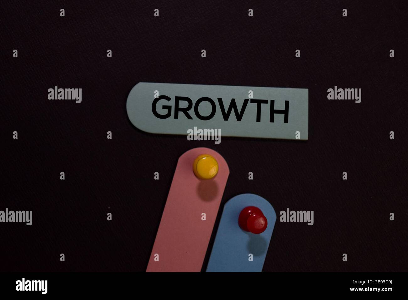 Growth write on a sticky note isolated on office desk Stock Photo - Alamy