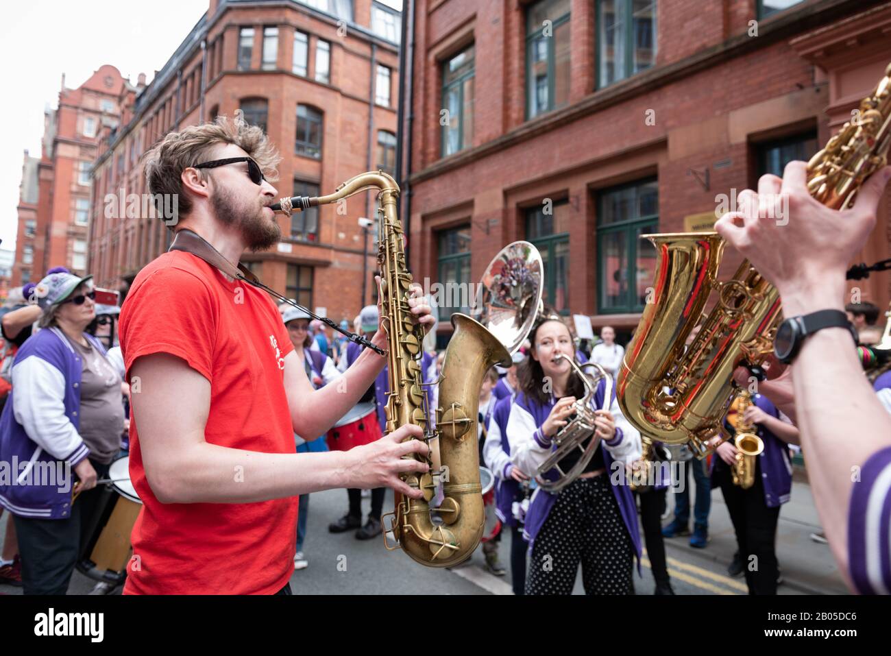 Manchester Day celebrations take place in the city centre Stock Photo ...