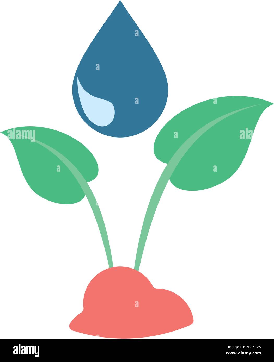 plant with water drop ecology Stock Vector Image & Art - Alamy