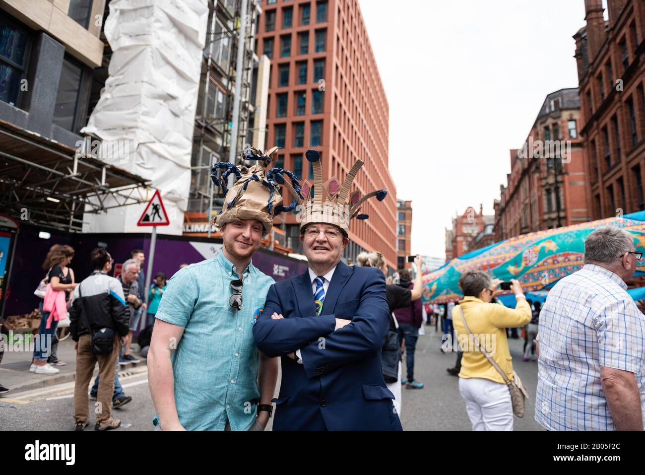 Manchester Day celebrations take place in the city centre Stock Photo ...